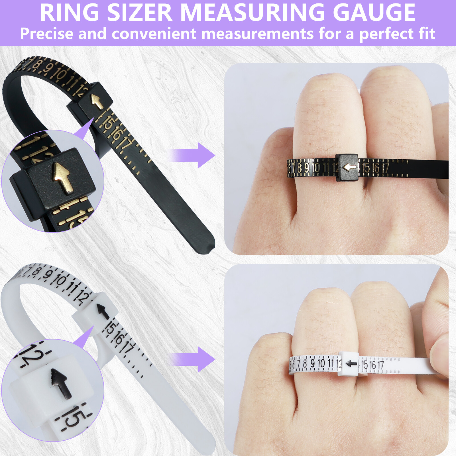 Ring Sizer Adjuster Invisible Ring Guards with 4 EVA Foam Ring and 8 ...