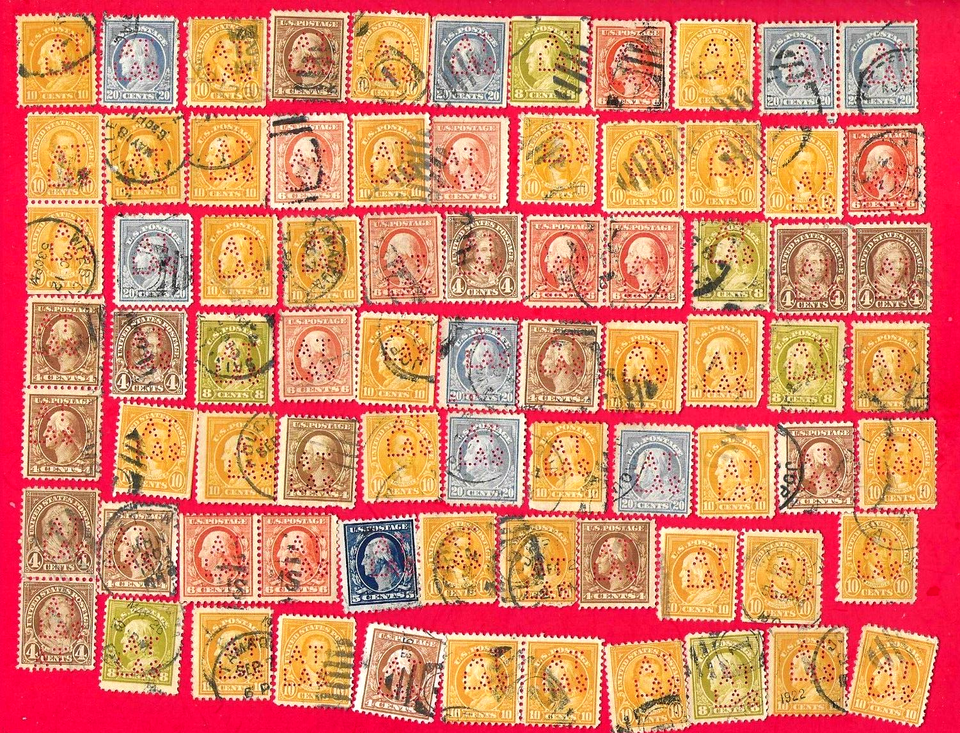 U. S. PERFIN Stamps Used ALL "AT LAS" 😊 | eBay