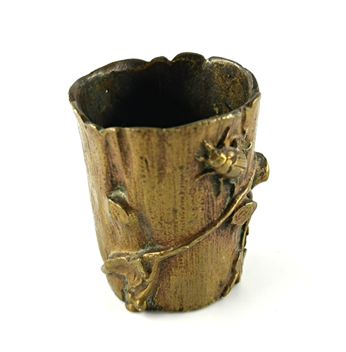 Ancien pyrogène en bronze Art Nouveau Décor naturaliste insecte match ...