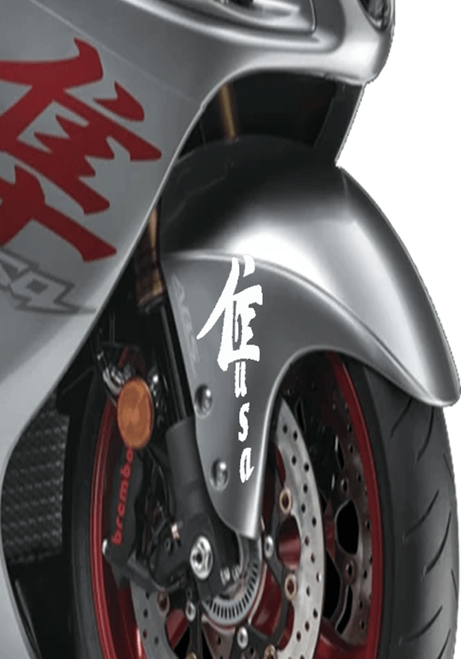 CUSTOM HAYABUSA KANJI DECALS/ STICKERS COLORS OR CHROME | eBay