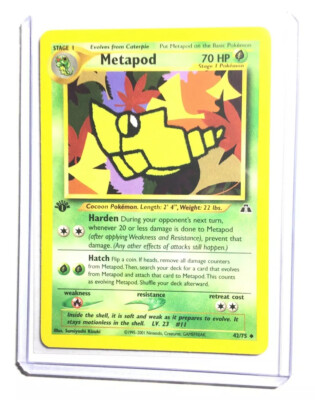 METAPOD - 1st Edition Neo Discovery - 42/75 - Uncommon - Pokemon Card ...