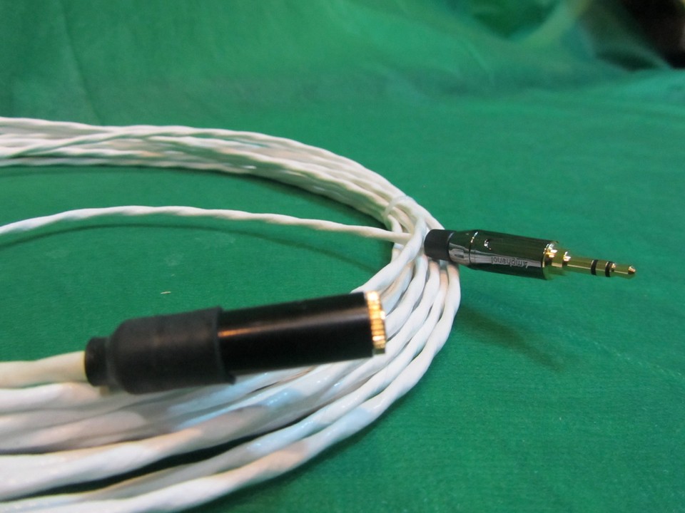 35 Ft SILVER PLATED 3.55 MM 1/8" AUDIOPHILE HEADPHONE EXTENSION CABLE ...