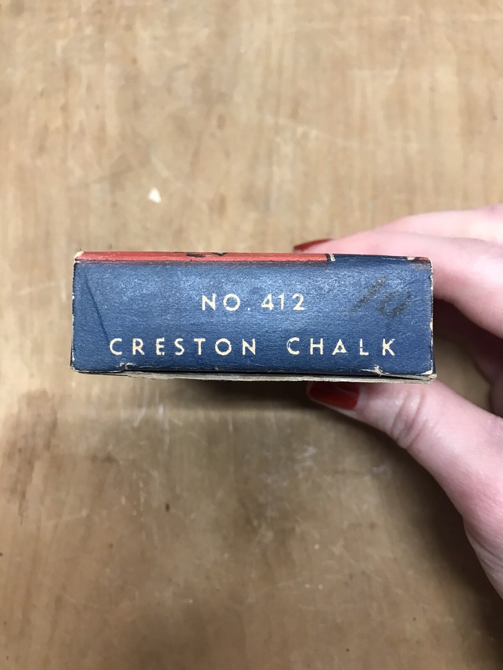 Vintage Chalk Creston Crayon Co. Inc. New York Mid Century Empty Chalk ...