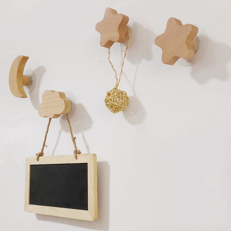 Nordic Organizer Bathroom Rack Star/ Moon Shaped Wall-Mounted Hook | eBay