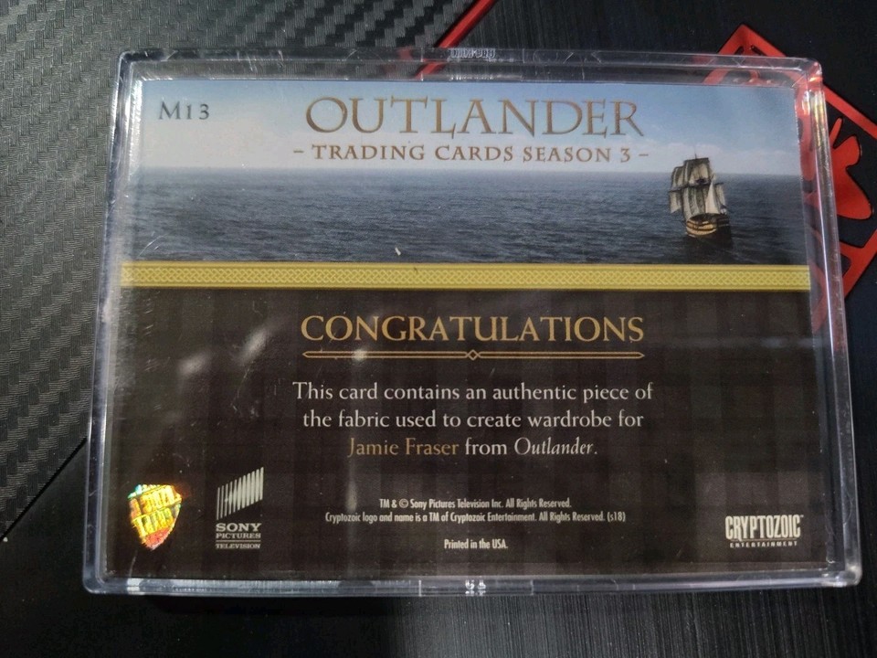 Cryptozoic Outlander Season 3 Wardrobe M13 Sam Heughan as Jamie Fraser ...