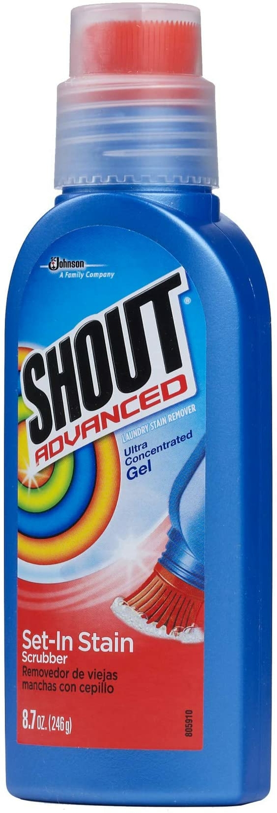 Shout Advanced Set In Stain Scrubber Gel Brush, Ultra Concentrated (8.7 ...