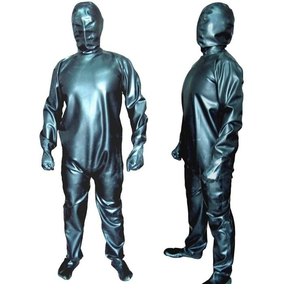 Handmade Real Latex Rubber Gummi 0.48mm Clothing Kapper-man Suit ...