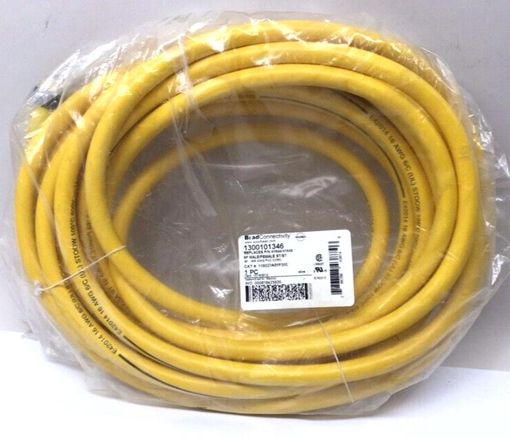 BradConnectivity Woodhead 116020A01F300 41644/41648 6P Male/Fem 30' 16/ ...