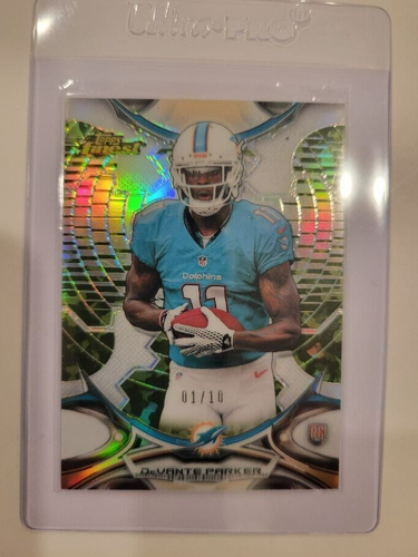 2015 Finest Refractors Miami Dolphins Football Card #105 DeVante Parker ...