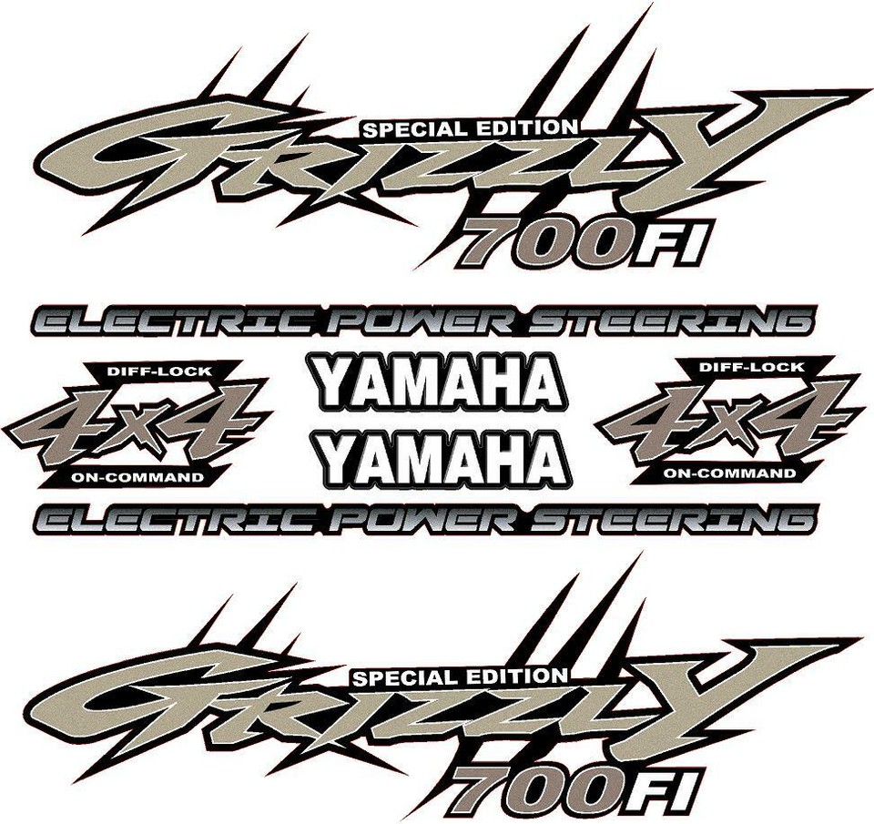 Yamaha Grizzly 700 4x4 Special Edition OEM ATV Tank Upgrade Decal ...