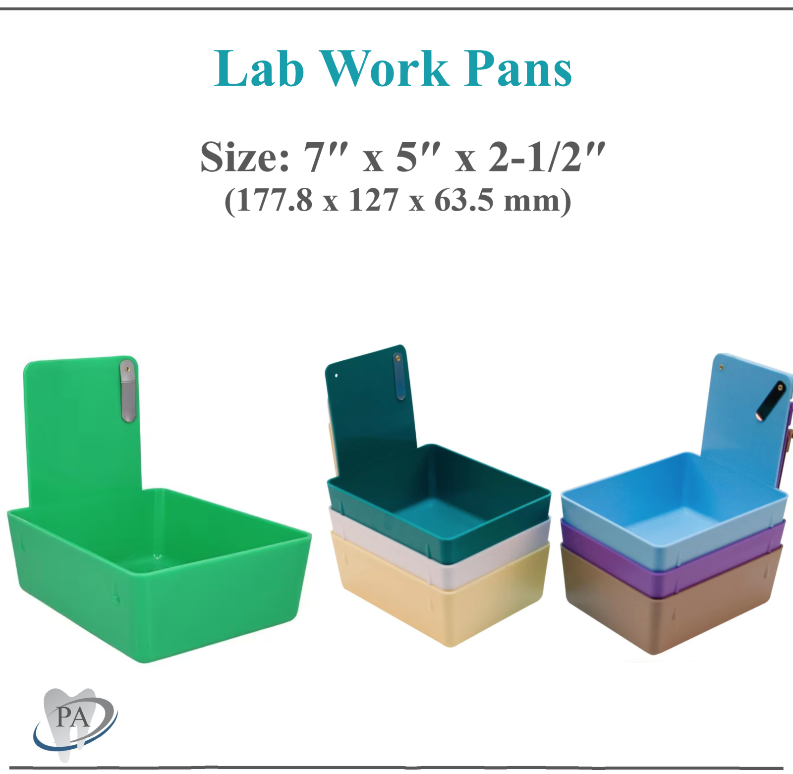 DENTAL LABORATORY WORKING CASE PAN TRAY WITH CLIP (Medium)- Lab Pans, 1 ...
