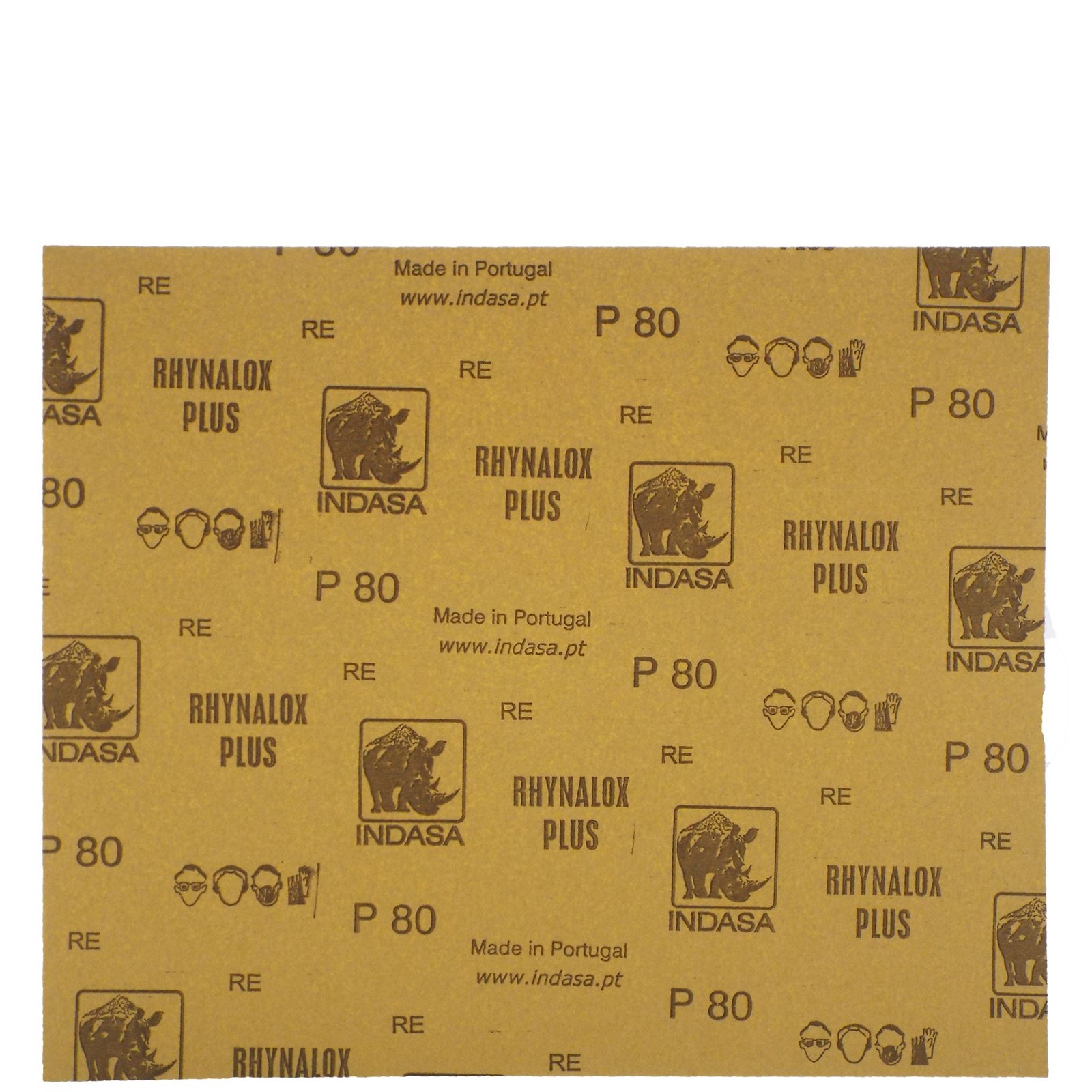 Indasa Rhynalox Plusline Production Paper P80 grit Sand Paper Sheets ...