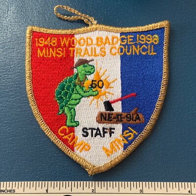 1998 CAMP MINSI Wood Badge Boy Scout STAFF PATCH Woodbadge BSA 50th ...
