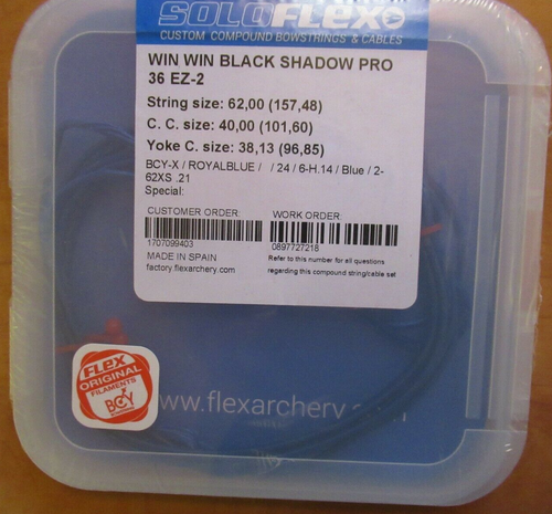 SOLOFLEX KIT CORDE/CABLE BLEU ROYAL POUR ARC WIN & WIN BLACK SHADOW PRO ...