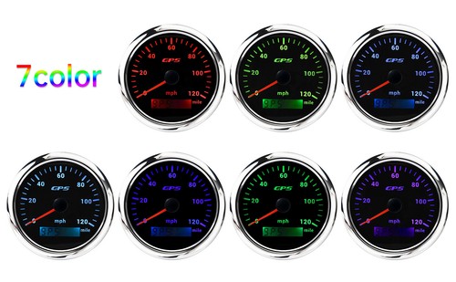 85mm Waterproof GPS Speedometer 120MPH Digital Gauge for Motorcycle Car ...