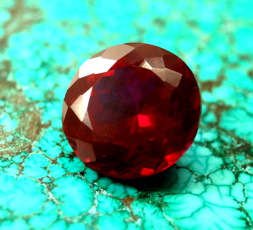 18X18mm Certified Natural Flawless Red Burma Ruby Round Cut Loose ...