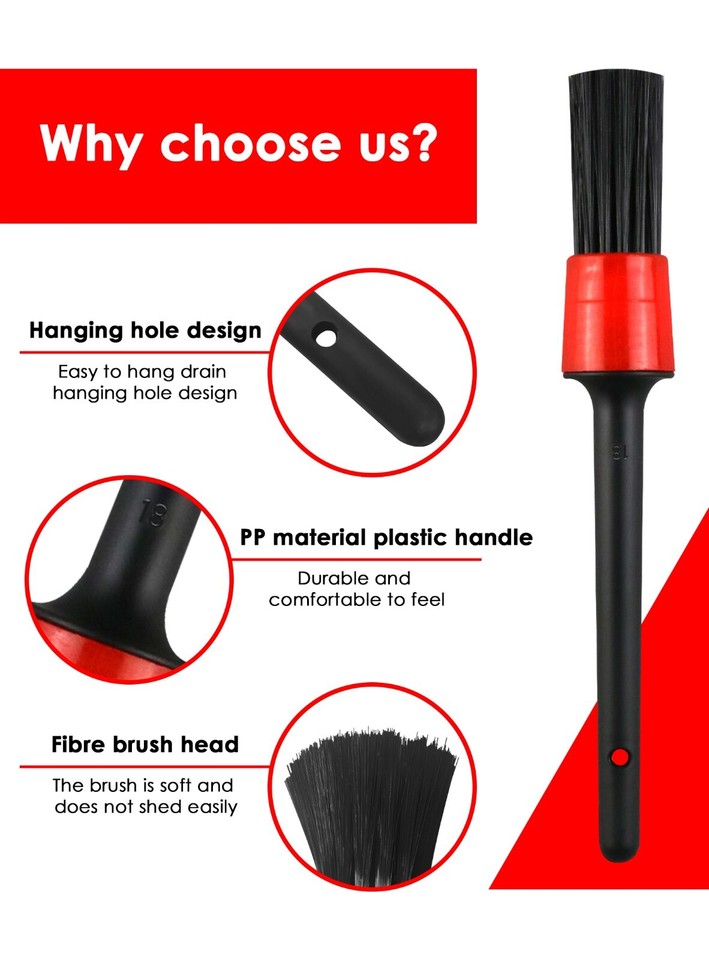 Car Detailing Brushes Wash Auto Detail Cleaning Drill Kit Engine Wheel ...