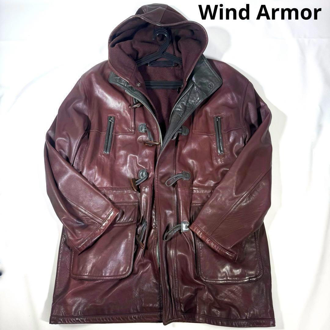 Wind Armor Brown Sheepskin Duffle Coat with Liner, Si… - Gem