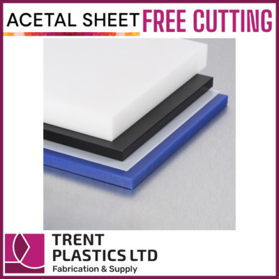Acetal Sheet – BLACK, NATURAL & BLUE Cut to Size Plastic Block Panel ...