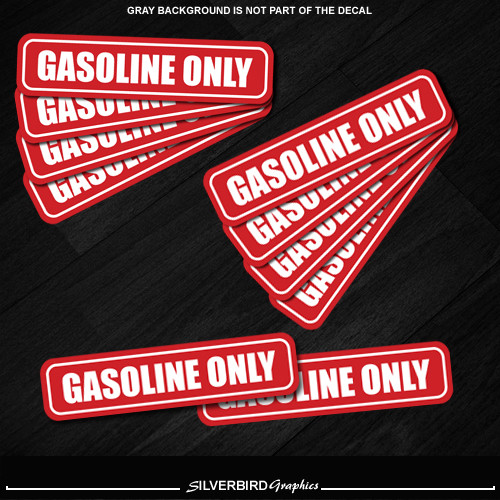 Gasoline Only sticker fuel door vinyl label gas tank vehicle truck ...