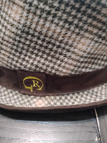 ROBERT GRAHAM Sz M Trilby In Green Yellow Brown Houndstooth/Plaid ...