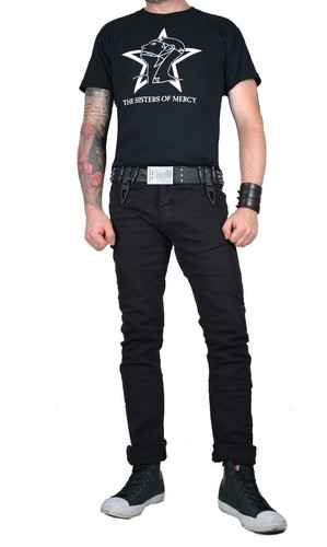 KILL CITY SLICK ROCKER STRAIGHT SLIM FIT GOTHIC PUNK STAGE JEANS PANTS ...