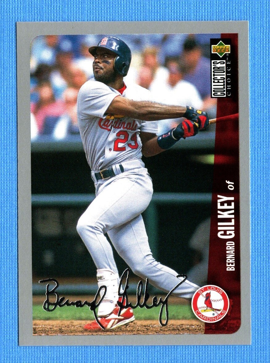 1996 Collector's Choice Silver Signature #288 Bernard Gilkey Cardinals ...