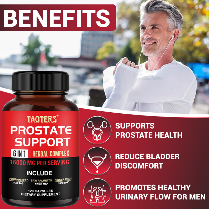 Prostate Support - 120 Capsules Hair Loss Urinary Tract Prostate Health ...