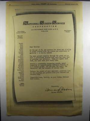 1956 National Screen Service Corporation Ad | eBay