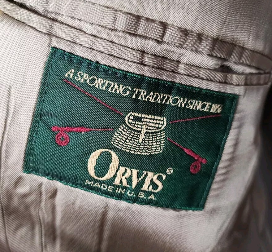 Vintage Orvis Jacket Mens 42L Sport Coat Blazer Camel Wool Made USA Tan ...