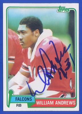 WILLIAM ANDREWS Signed/Autographed 1981 Topps Card #310 - Atlanta ...