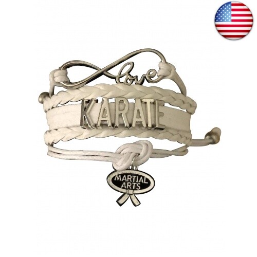 Sportybella Karate Charm Bracelet - Infinity Karate Adjustable Charm ...