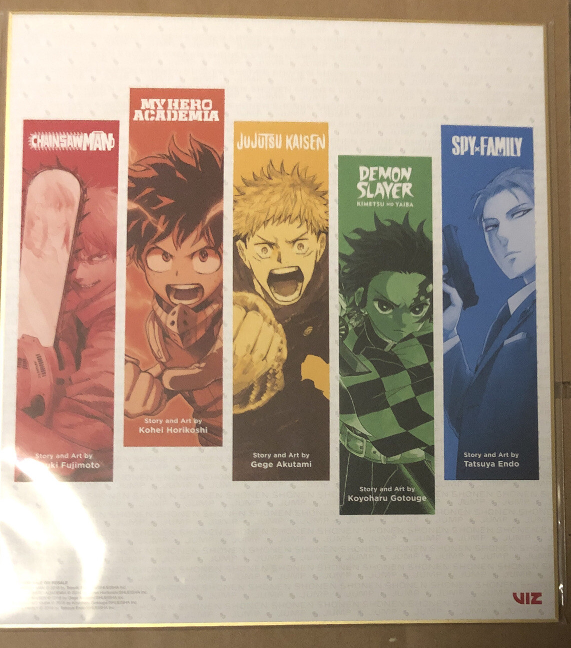 Viz Shonen Jump Promo Poster MHA - Jujutsu Kaisan - Chainsaw Man - Spy ...