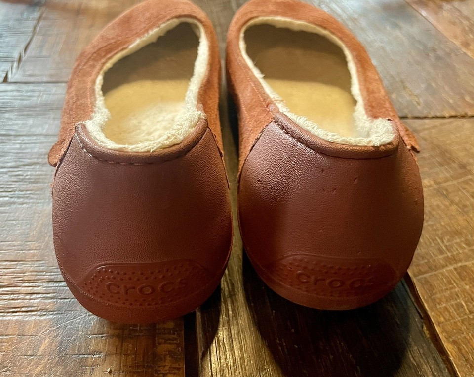Women’s Crocs Ballet Flats Fleece Lined 10 Copper Colored | eBay
