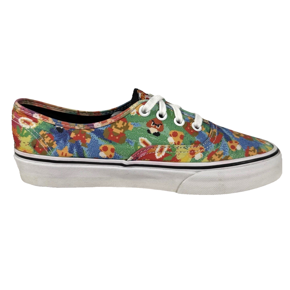 Nintendo X VANS Authentic Super Mario Bros NES Canvas Shoes Wmns 7 Men ...