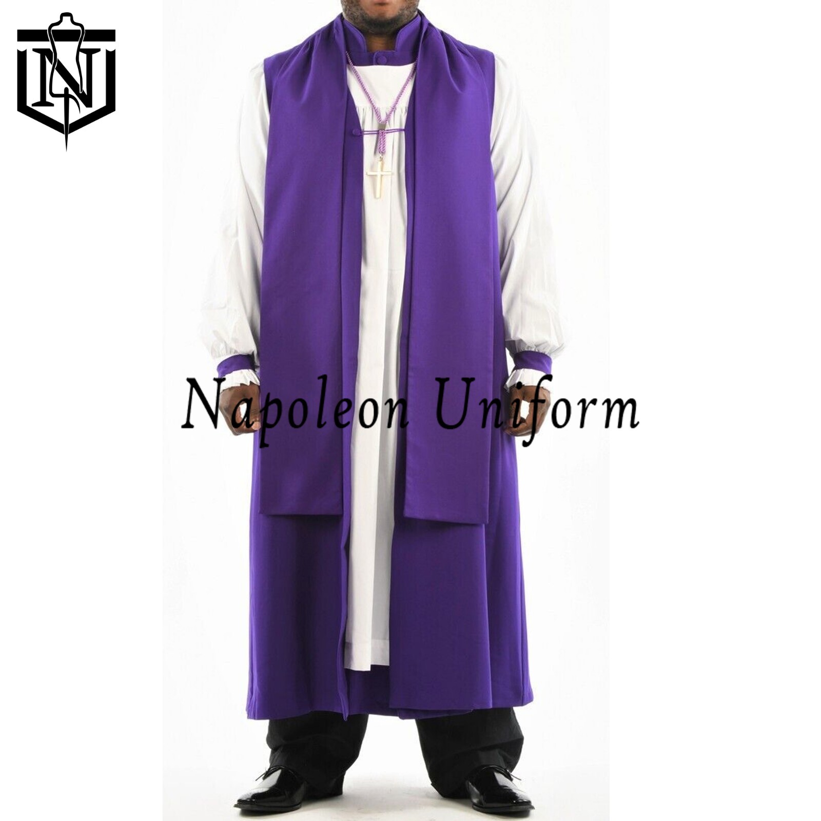 New Men Bishop Attire Ordination Bishop Clergy Robe Worldwide Expedited ...