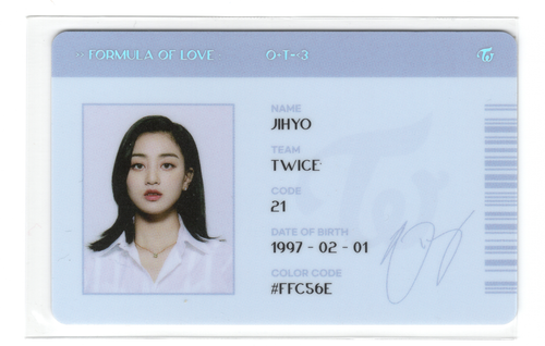 Twice Jihyo Photocard | Formula of Love ID Card | eBay