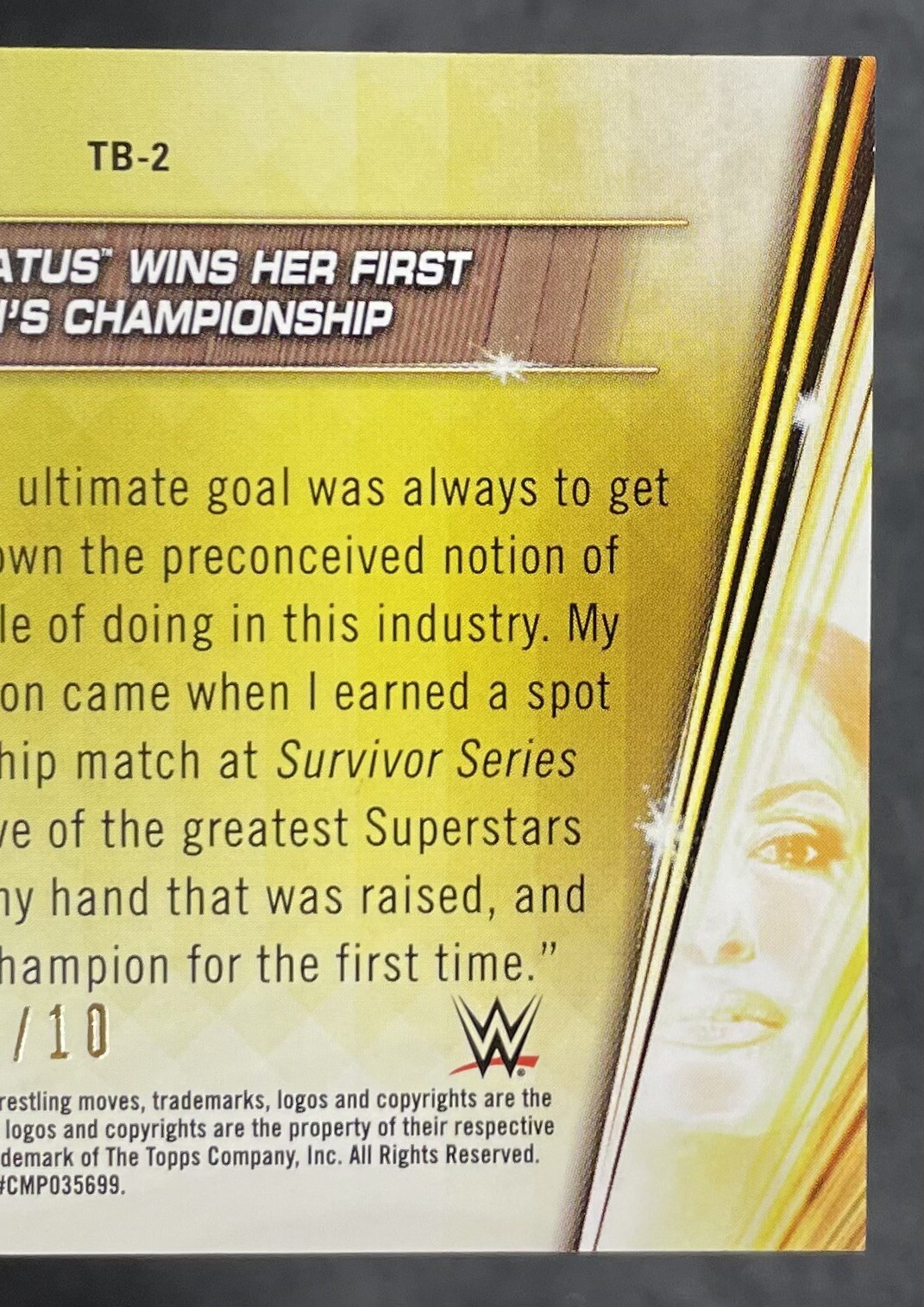 2019 Topps WWE Women's Division Team Bestie Trish Stratus Gold Card #07 ...