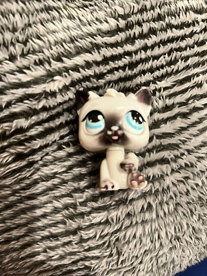 Littlest Pet Shop LPS Siamese Cat Magic Motion Blue Dot Eyes 2005 | eBay