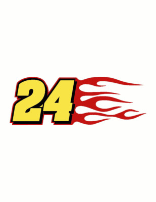 JEFF GORDON #24 Decal racing nascar Flame 7.75" x 22" | eBay