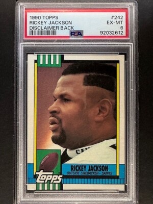 1990 Topps Rickey Jackson #242 - EX-MT 6 - Disclaimer Back - Saints ...
