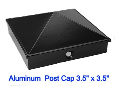 Aluminum Post CAP 3.5 x 3.5 inches, Black color, 2 Pack, | eBay
