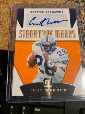 2019 PANINI DONRUSS CURT WARNER SIGNATURE MARKS AUTOGRAPH | eBay