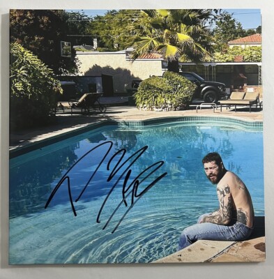 POST MALONE SIGNED AUSTIN VINYL ALBUM HIP HOP SINGER AUTOGRAPH ...