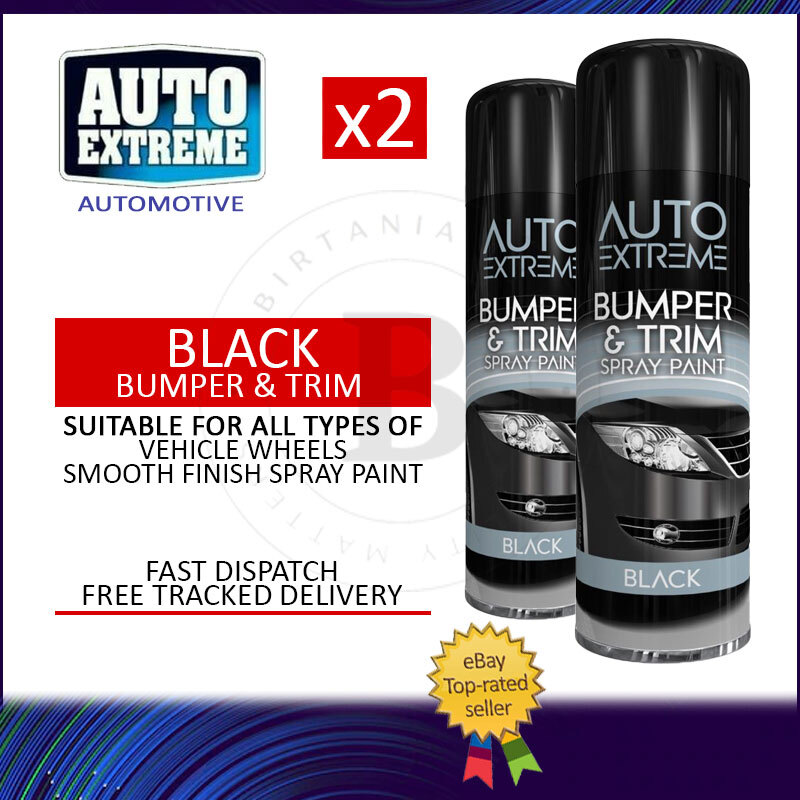Black Bumper & Trim Restorer Spray Paint Auto Car Bike Restorer 300ml ...