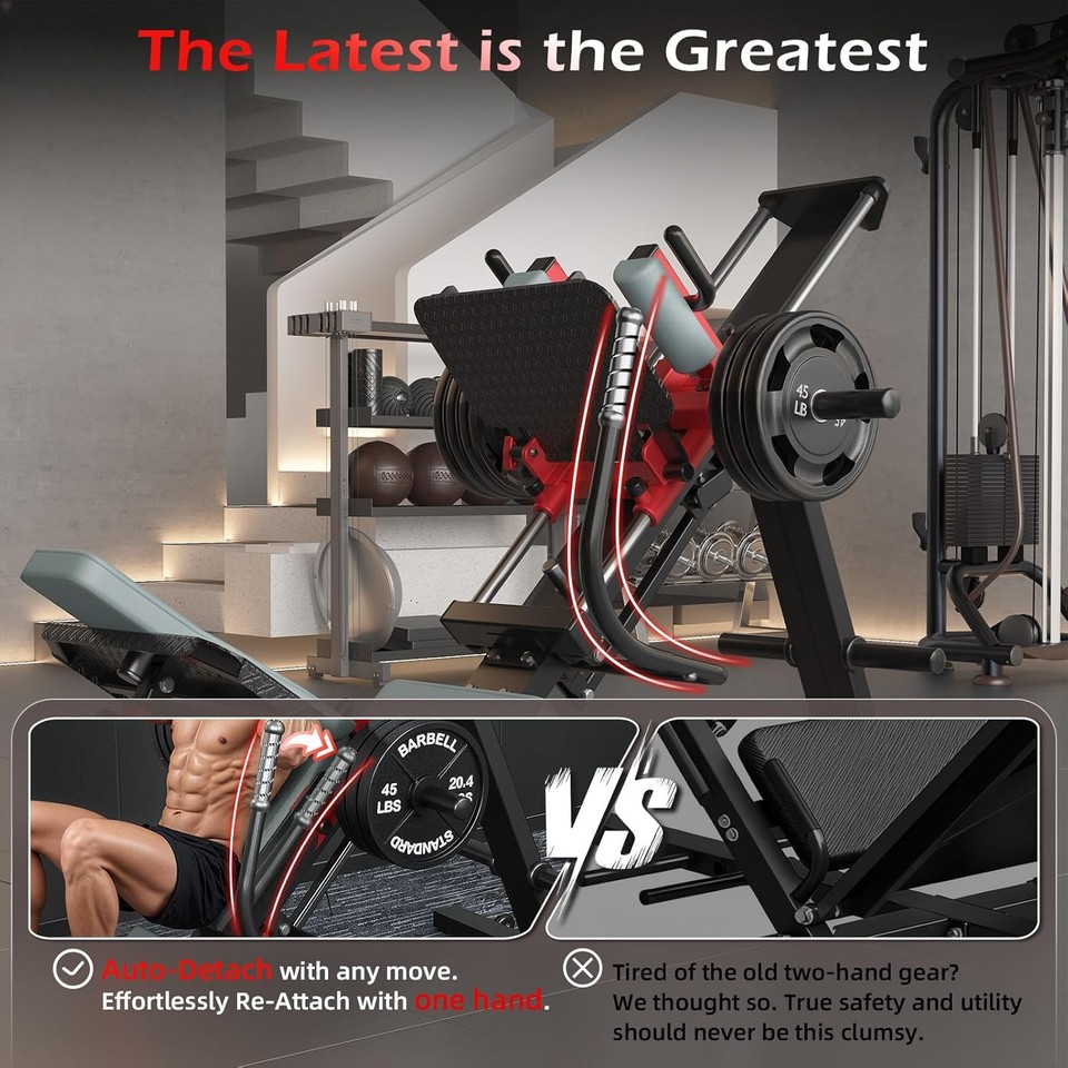 Hack Squat Leg Press Machine Leg Exercise Workout Machine Lower Body ...
