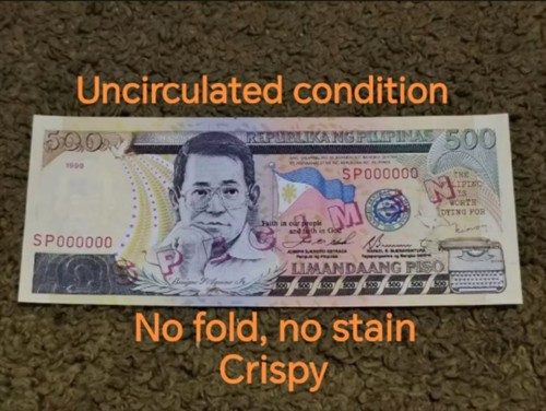 Philippines RARE 500 Pesos SPECIMEN Note 1999 NDS UNC Banknote P#185c ...