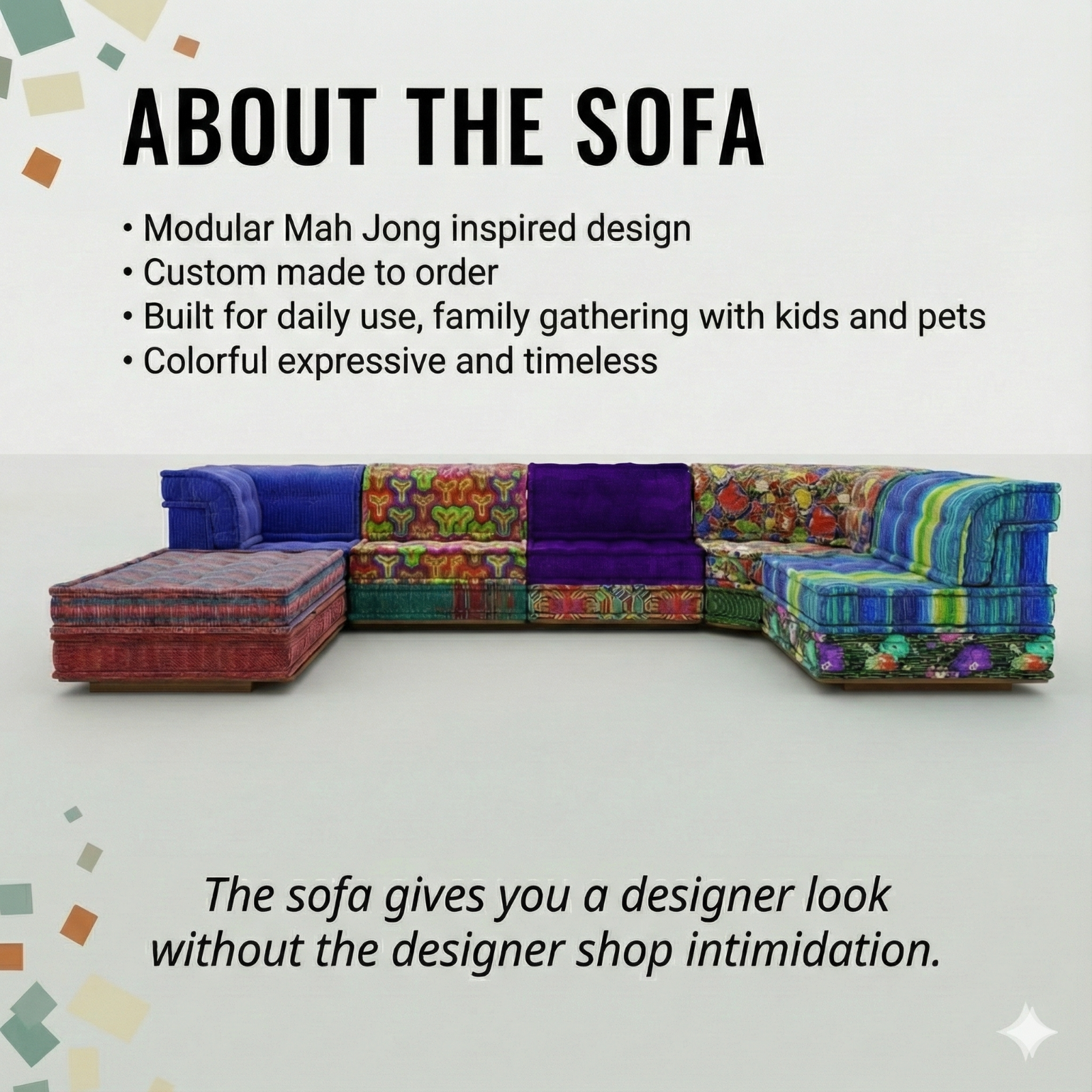 Custom Mah Jong sofa Sofas Couch modular Handmade Versatile Sectional ...
