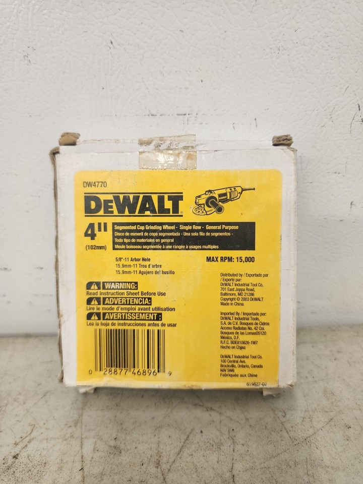 DeWalt DW4770 4" XP Turbo Diamond Cup Wheel Extended Performance | eBay