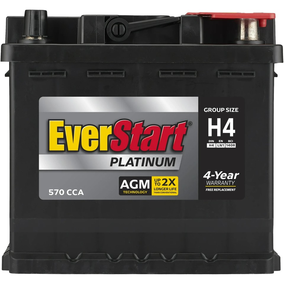 EverStart Platinum BOXED AGM Battery, Group Size H4 12 Volt, 570 CCA | eBay
